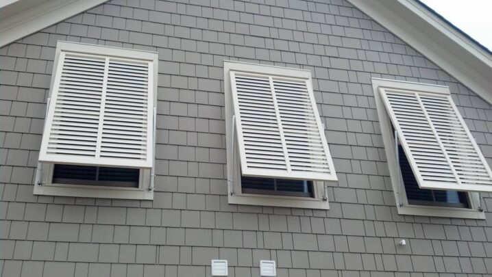 Custom Exterior Bahama Window Shutters | Louver Shop