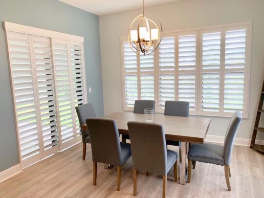Plantation Shutters for Sliding Glass Doors - Louver Shop Shutters